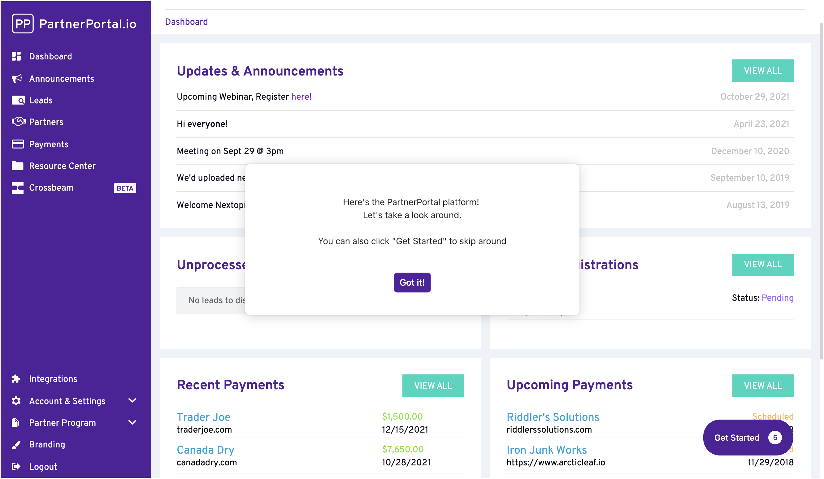 Interactive Demo With Partnerportal Io